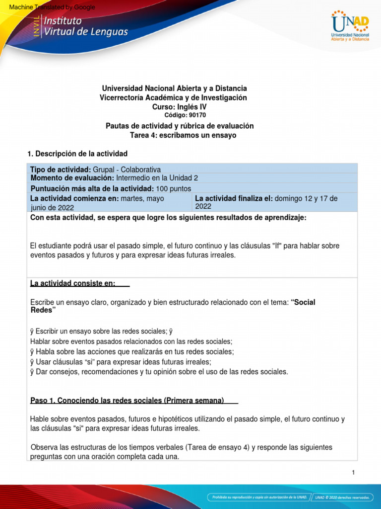 Activity Guide and Evaluation Rubric - Unit 2 - Task 4 - Lets Write An ...