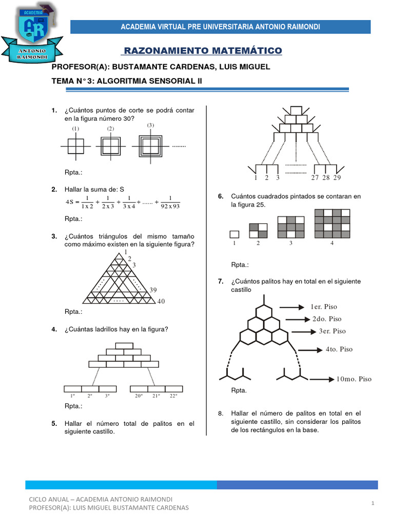 Algoritmia Sensorial Ii | PDF