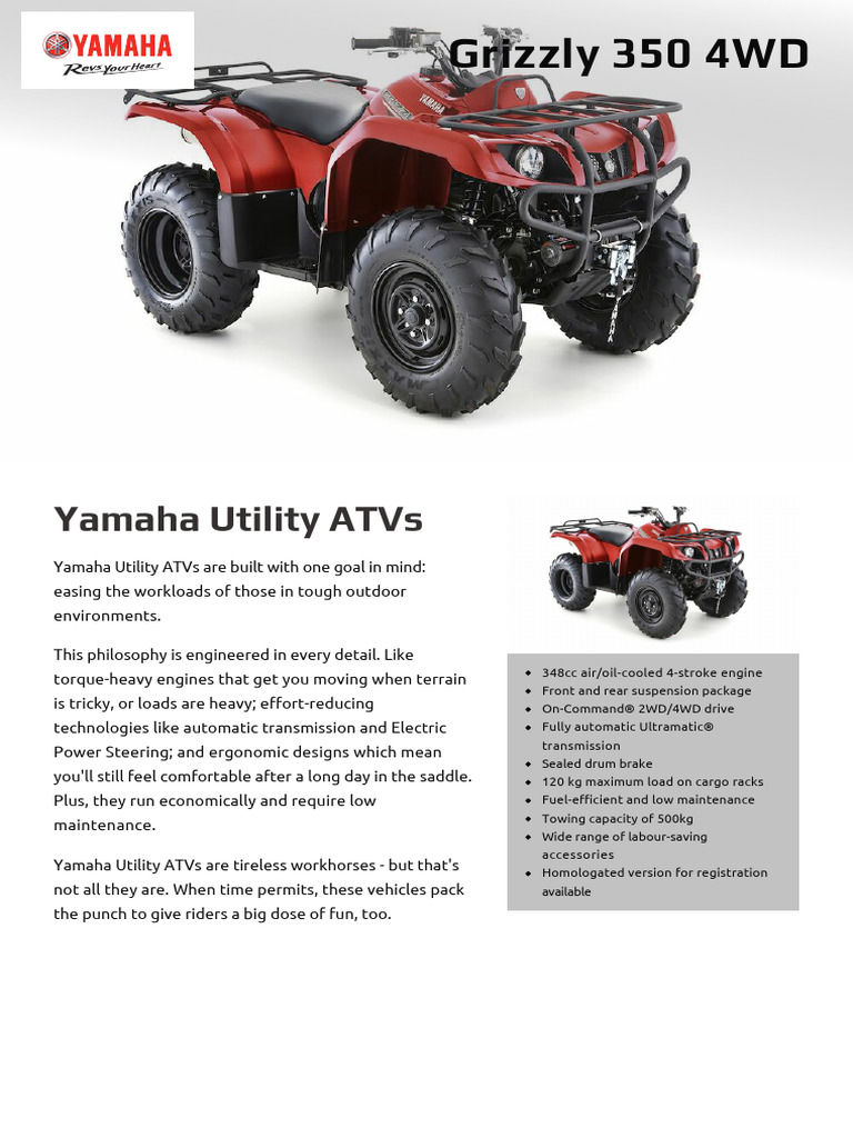 2019 YFM350FA - en GB | PDF | Four Wheel Drive | Trailer (Vehicle)