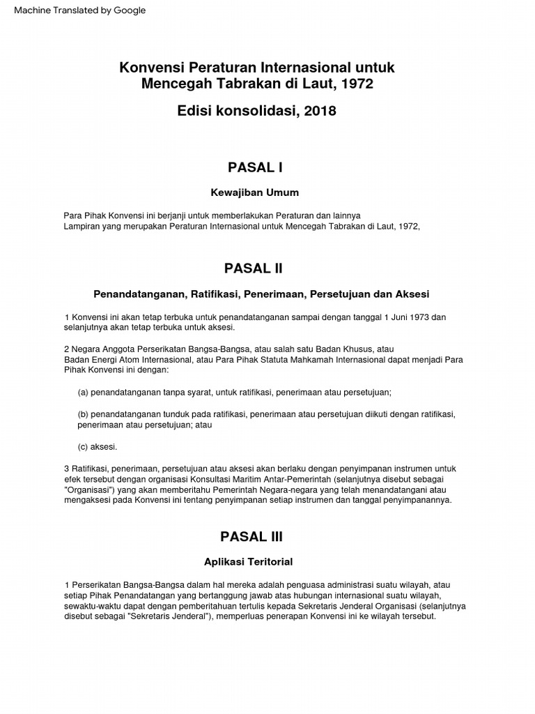 COLREG Consolidated 2018 | PDF