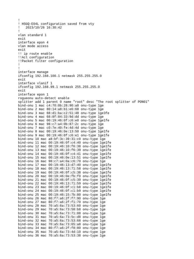 Olt Config TMP | PDF