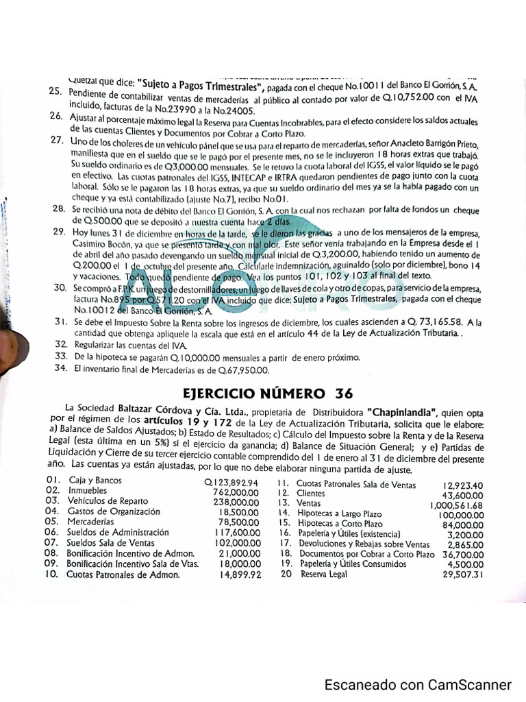 Ejercicios Conta | PDF