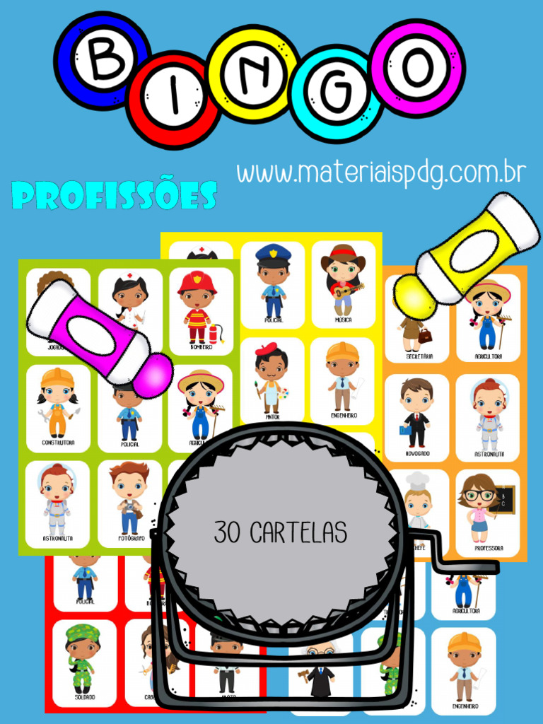 Bingo Das Profissões - Figuras | PDF