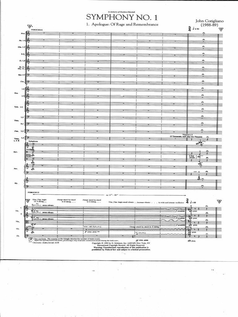 Corigliano 1st Symphony | PDF