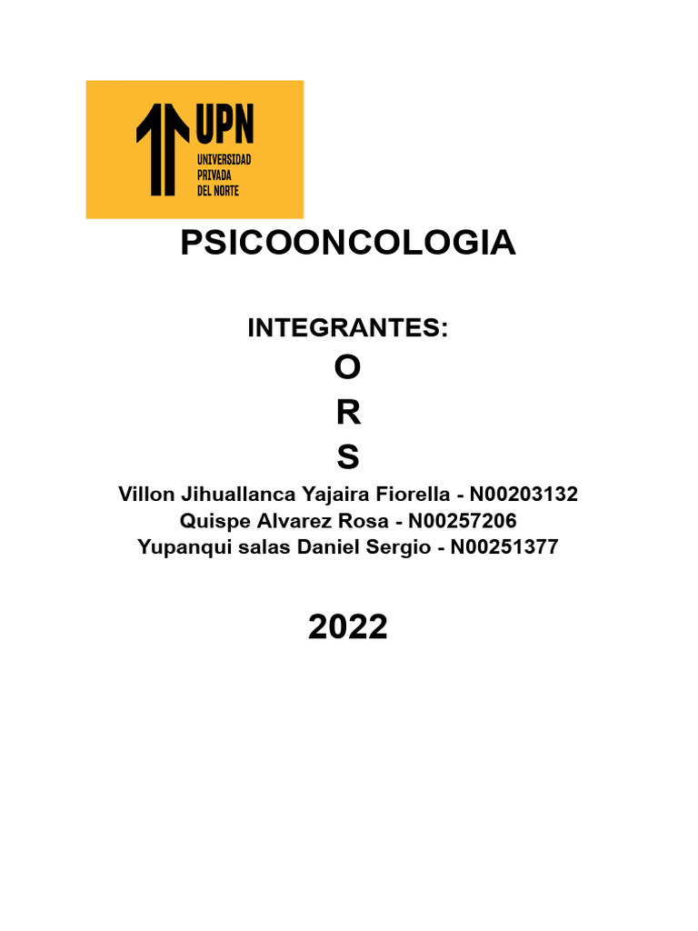Caso 1 Psicooncología | Descargar gratis PDF | Cáncer | Las emociones