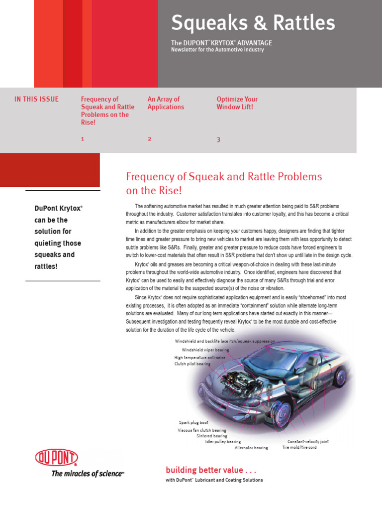 Squeaks and Rattles Newsletter 3 | PDF | Manufactured Goods | Vehicles