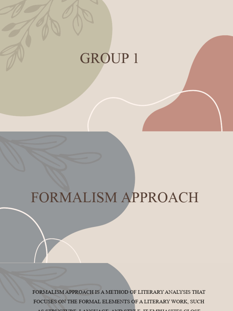 Formalism Approach | PDF | Poetry | Metaphor