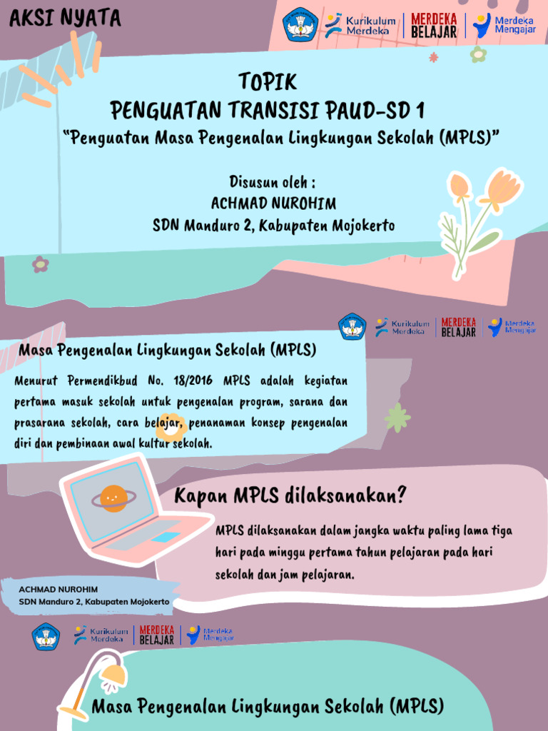 Aksi Nyata Transisi Paud-Sd-Penguatan MPLS | PDF | Ilmu Sosial