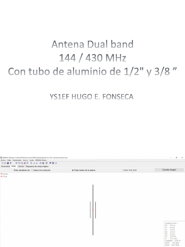 Antena 2m-70cm Dual Band de Tres Elementos | PDF | Ingenieria Eléctrica ...