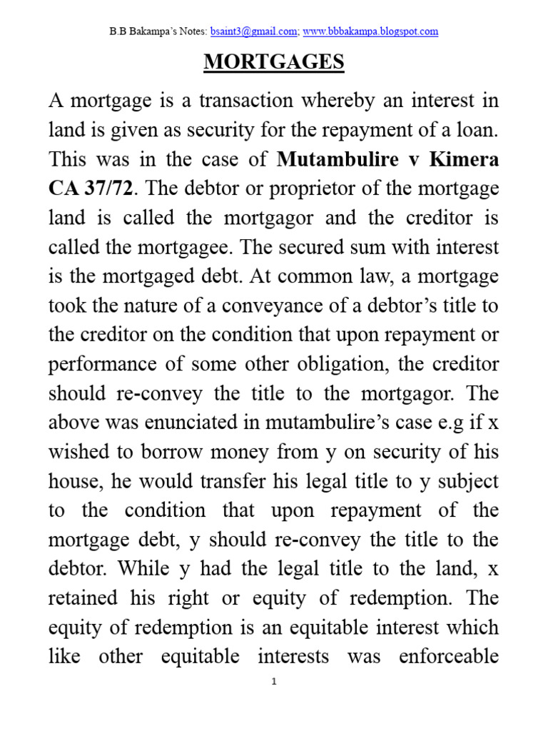 Mortgages Notes | PDF | Mortgage Law | Foreclosure