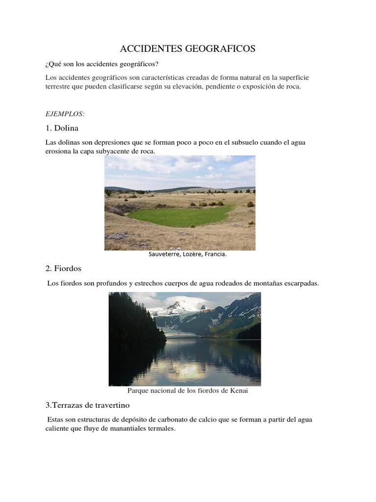 Accidentes Geográficos 2 | PDF
