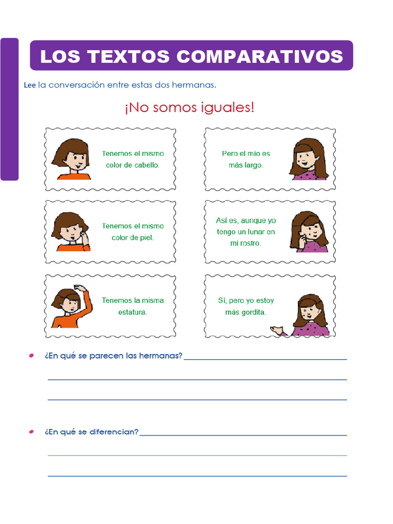 Textos de Comparación y Contraste. | PDF