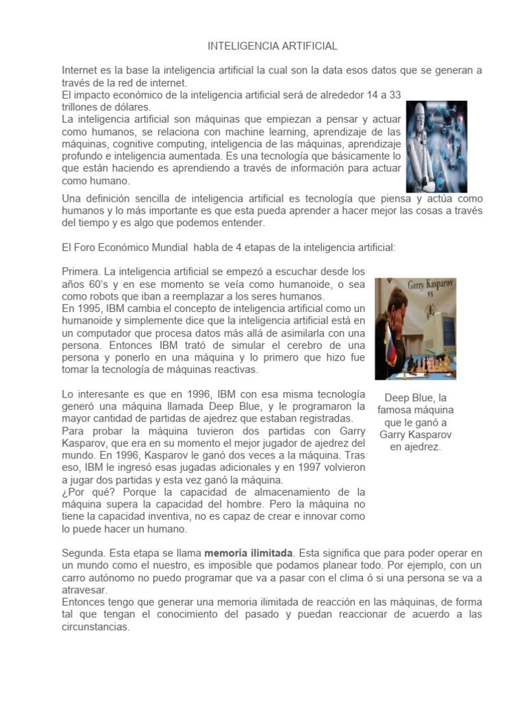 Inteligencia Artificial | PDF | Inteligencia artificial | Inteligencia (IA) y semántica