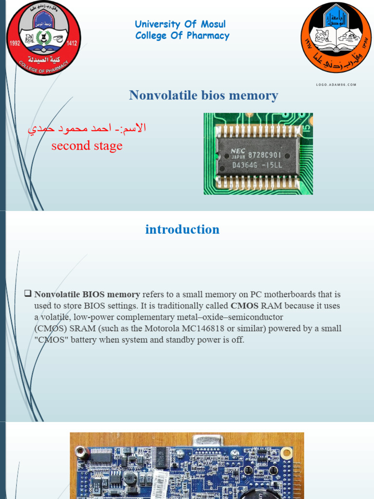 Nonvolatile Bios Memory | PDF | Random Access Memory | Bios