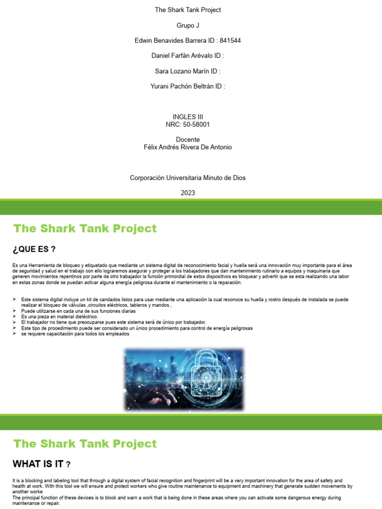 The Shark Tank Project Presentacion | PDF