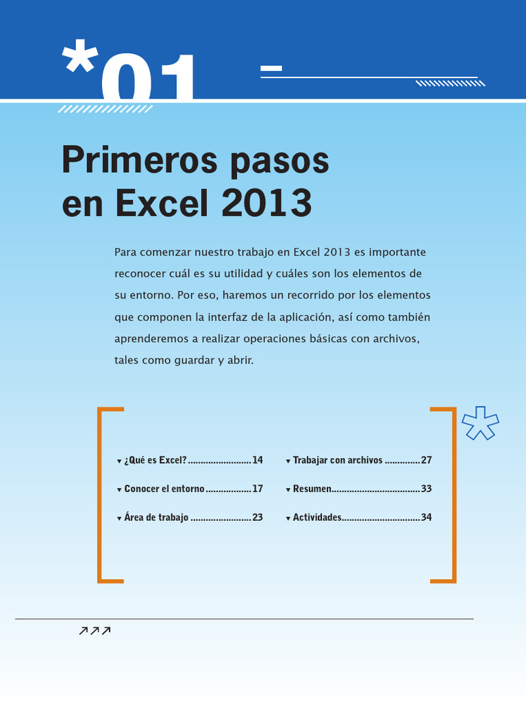 Introducción a Excel 2013: Primeros Pasos | PDF | Microsoft Excel ...