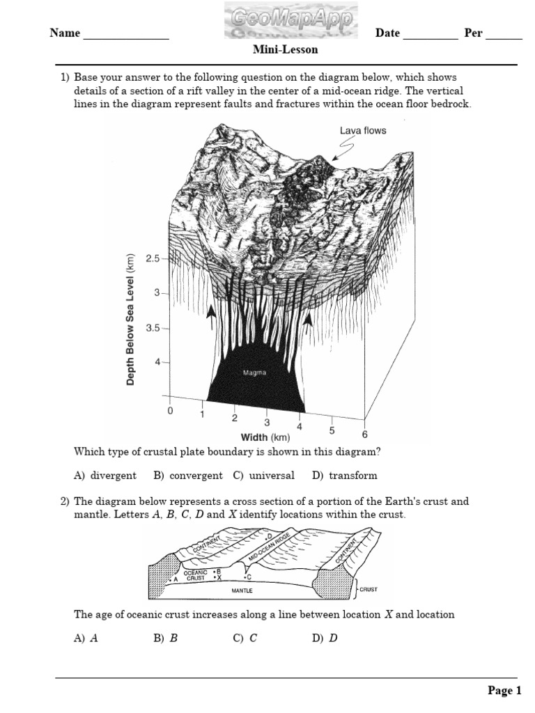 Seafloor Spreading Quiz 2 | Download Free PDF | Plate Tectonics | Geology