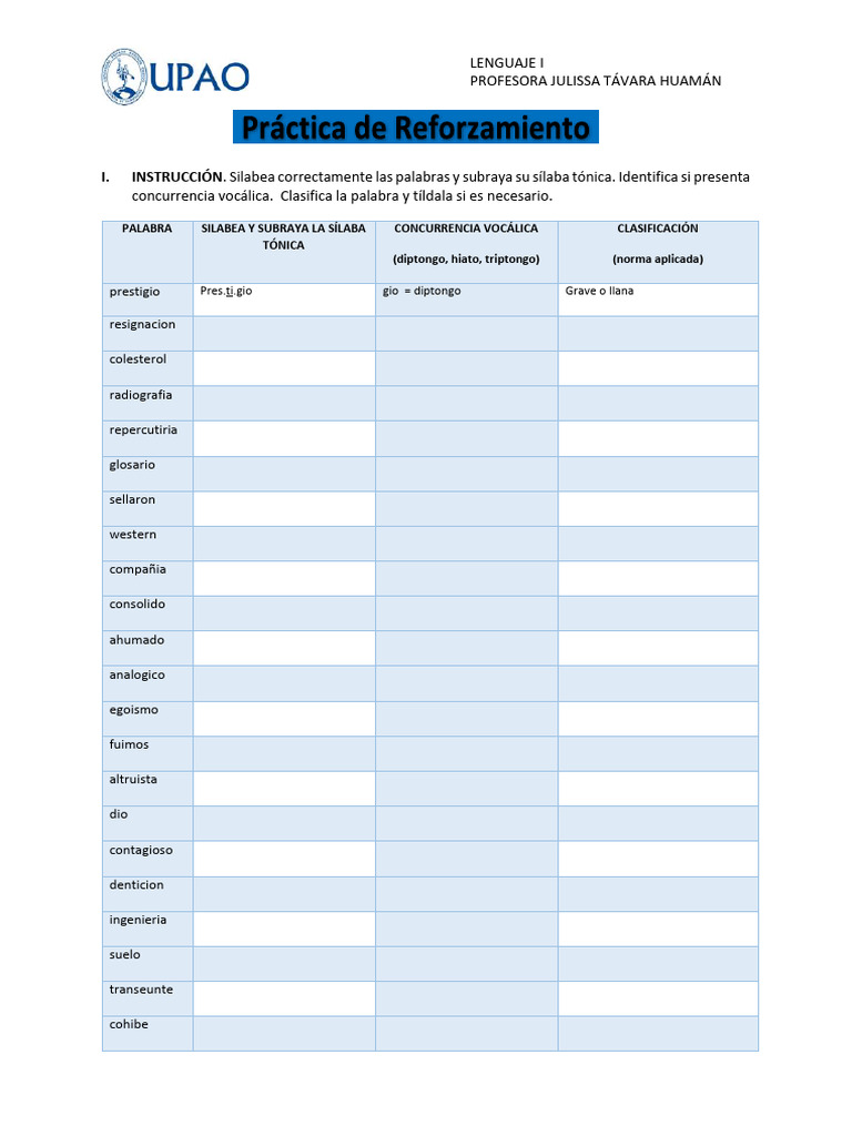 Práctica de Acentuación General | PDF