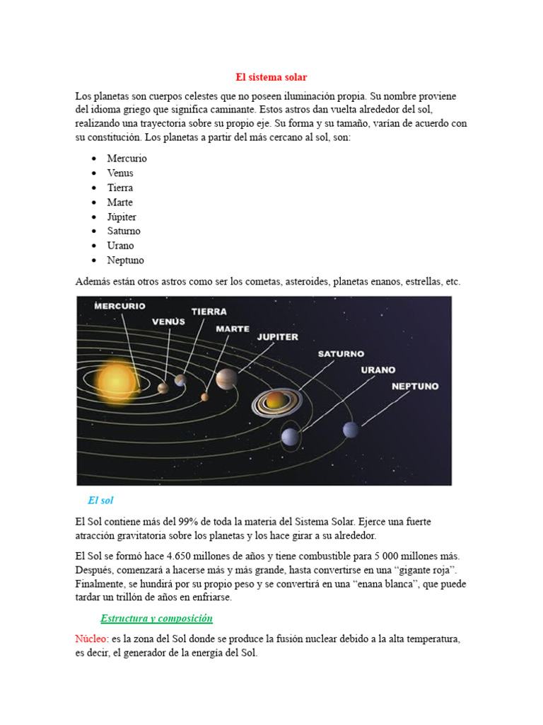 Introducción al Sistema Solar para Niños | PDF | Dom | Sistema solar