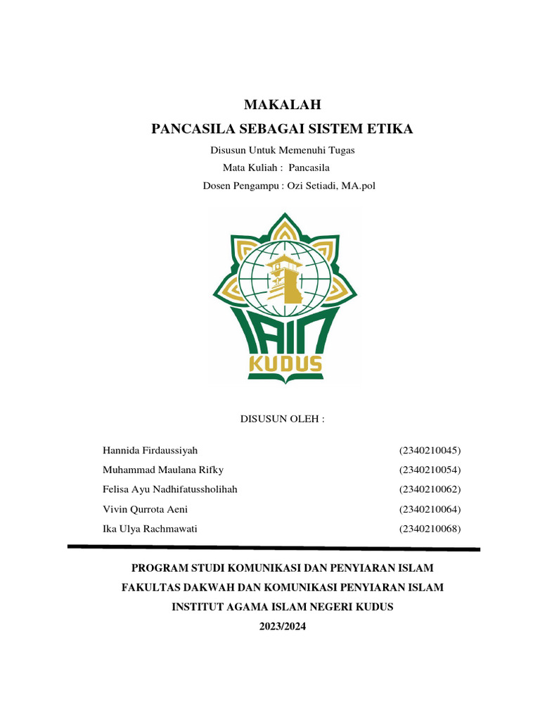 Makalah Pancasila Kel. 5 | PDF | Sains & Matematika