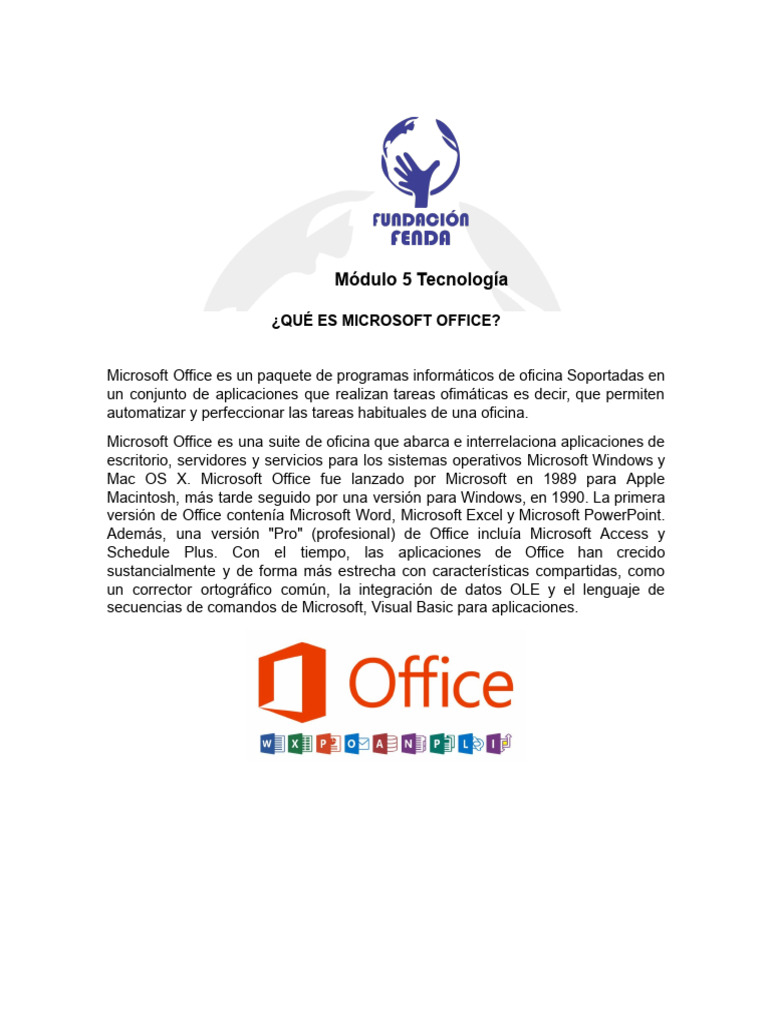 Módulo 5 Tecnología | PDF | Microsoft Office | Microsoft Windows