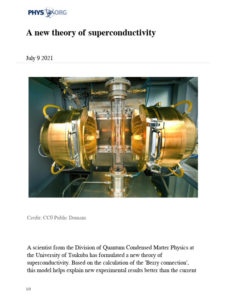 2021 07 Theory Superconductivity Pdf Superconductivity Applied