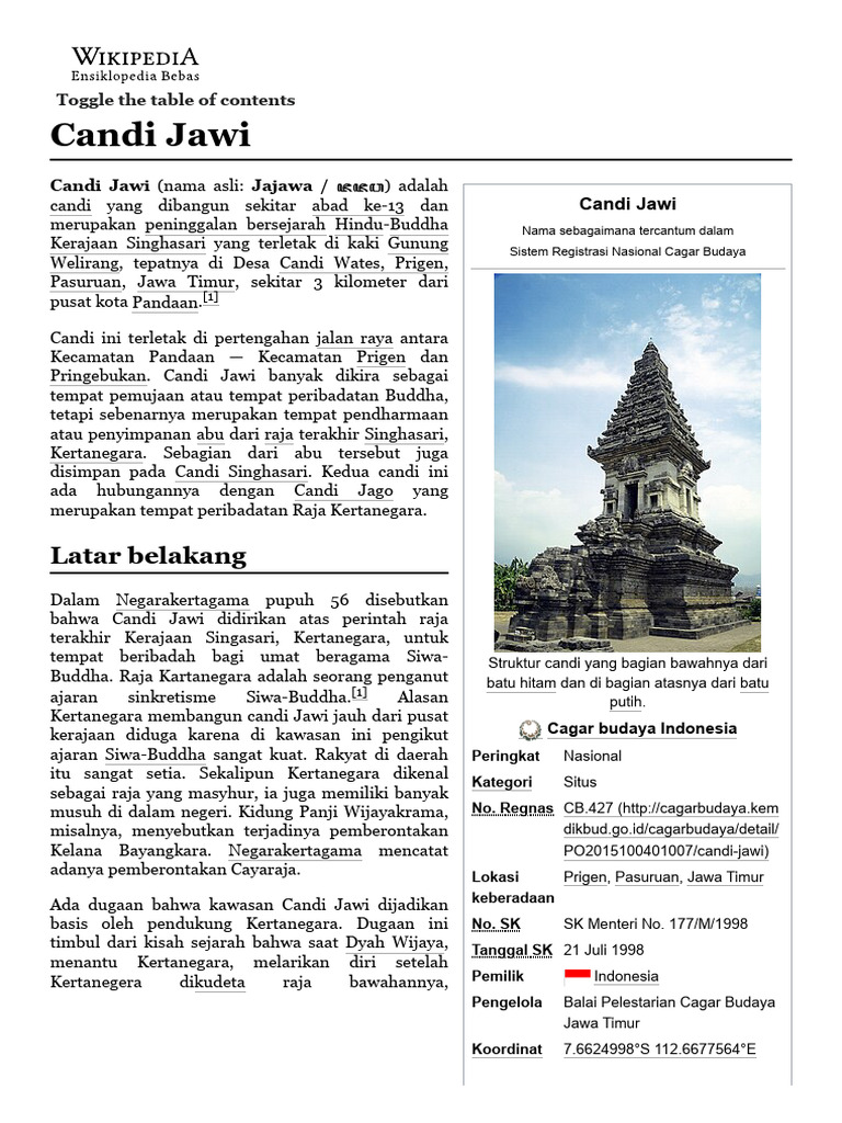 Candi Jawi | PDF