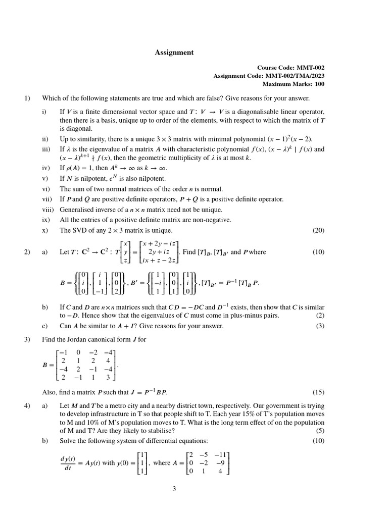 Assignment: Course Code: MMT-002 Assignment Code: MMT-002/TMA/2023 ...