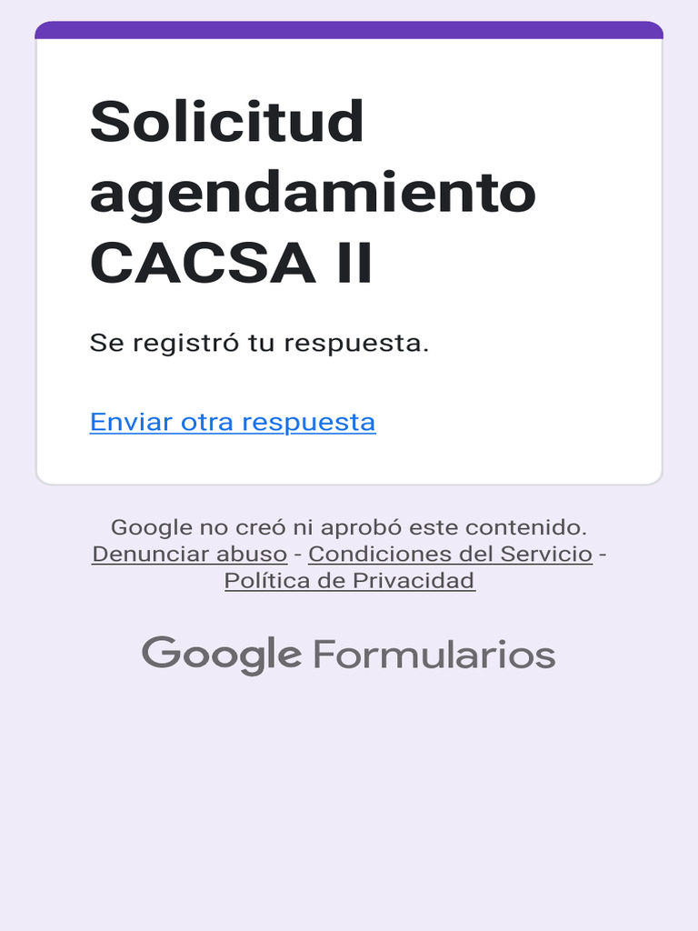 Solicitud Agendamiento CACSA II | PDF