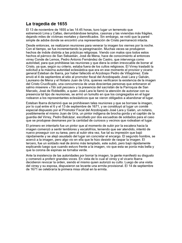 La Tragedia de 1655 | PDF