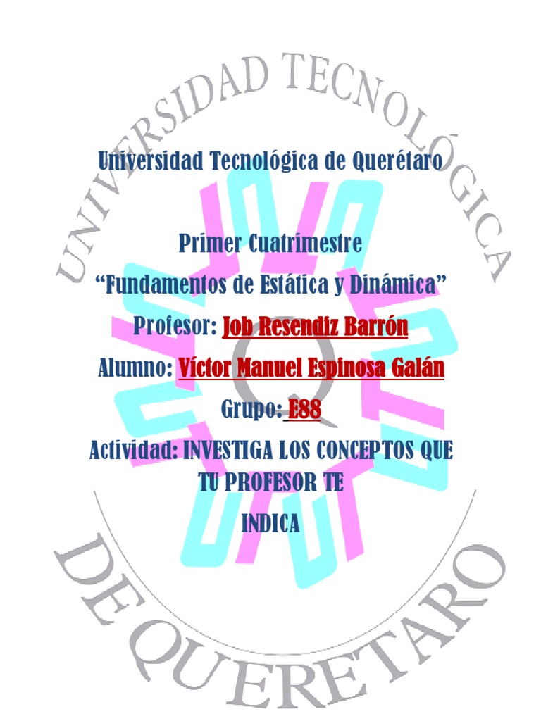 Fundamentos de Estática y Dinámica | PDF | Movimiento (física ...