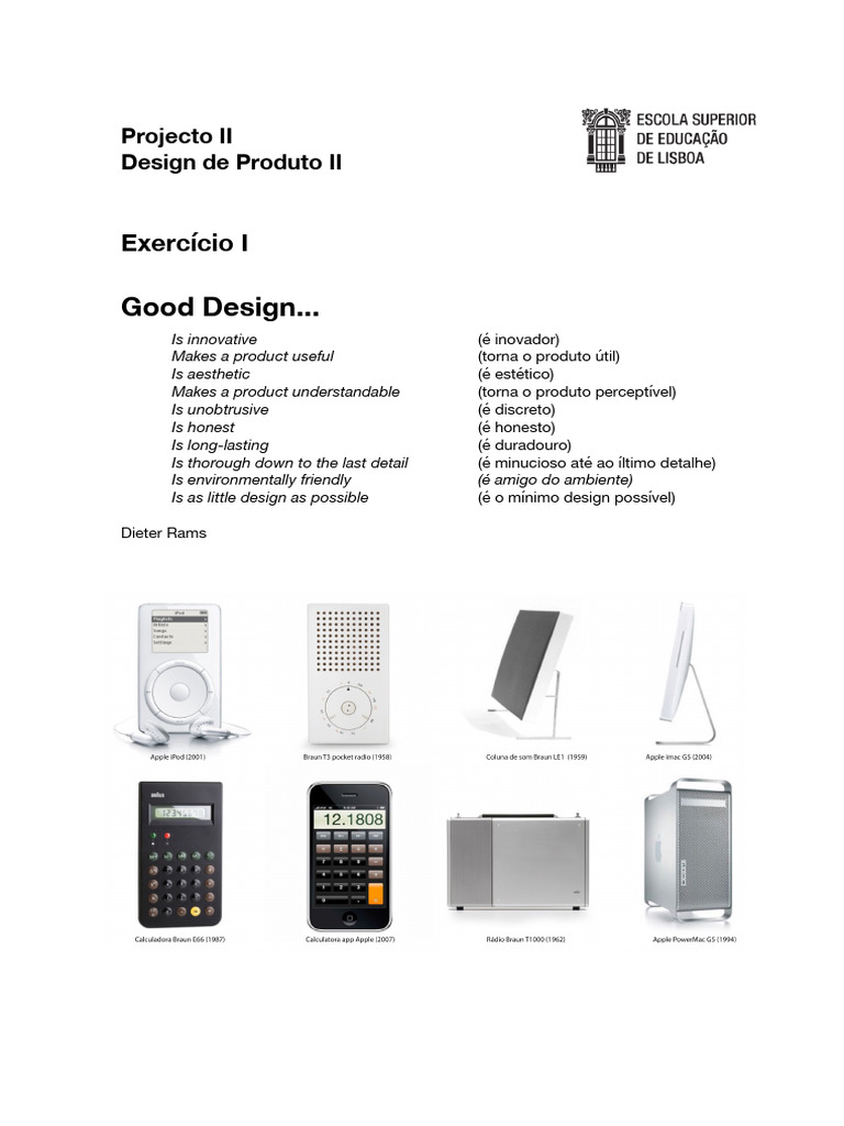 PD III - DP - Ex1 - Good Design | PDF | Esboço