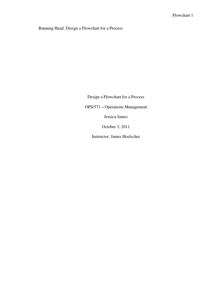 Design A Flowchart For A Process | PDF | Standard Error | Standard ...