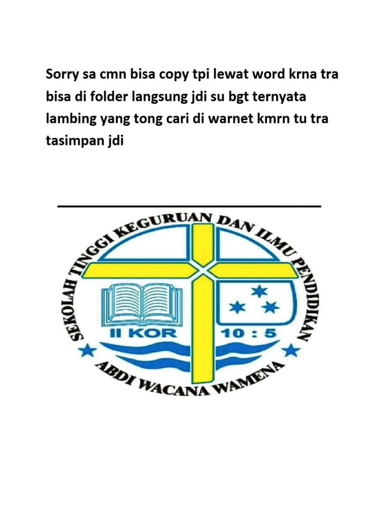 Logo STKIP AW Wamena | PDF