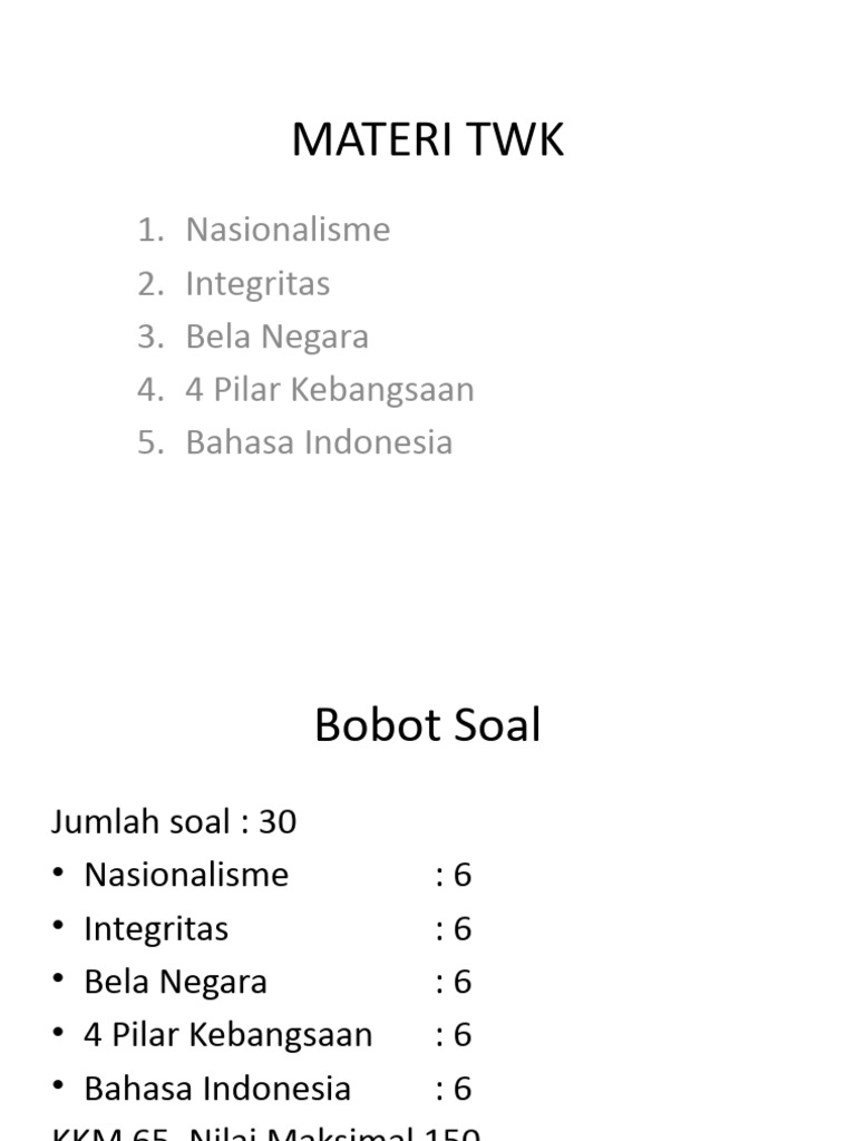 Materi TWK 1 | PDF