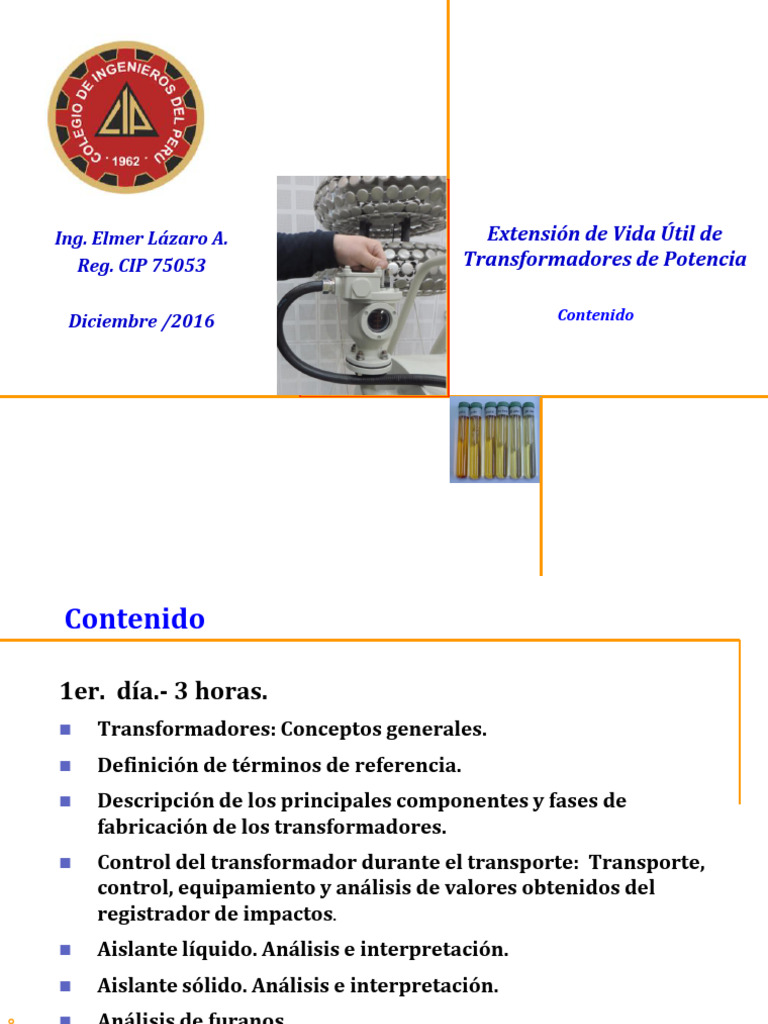Extensión de Vida Util de Transformadores - DIC 2016 - 1er DIA | PDF ...