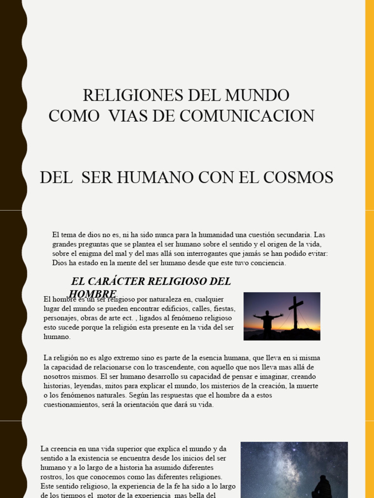 Religones Del Mundo Como Vias de Comunicacion Del Ser Humano y Cosmos | PDF | Dios | Fe