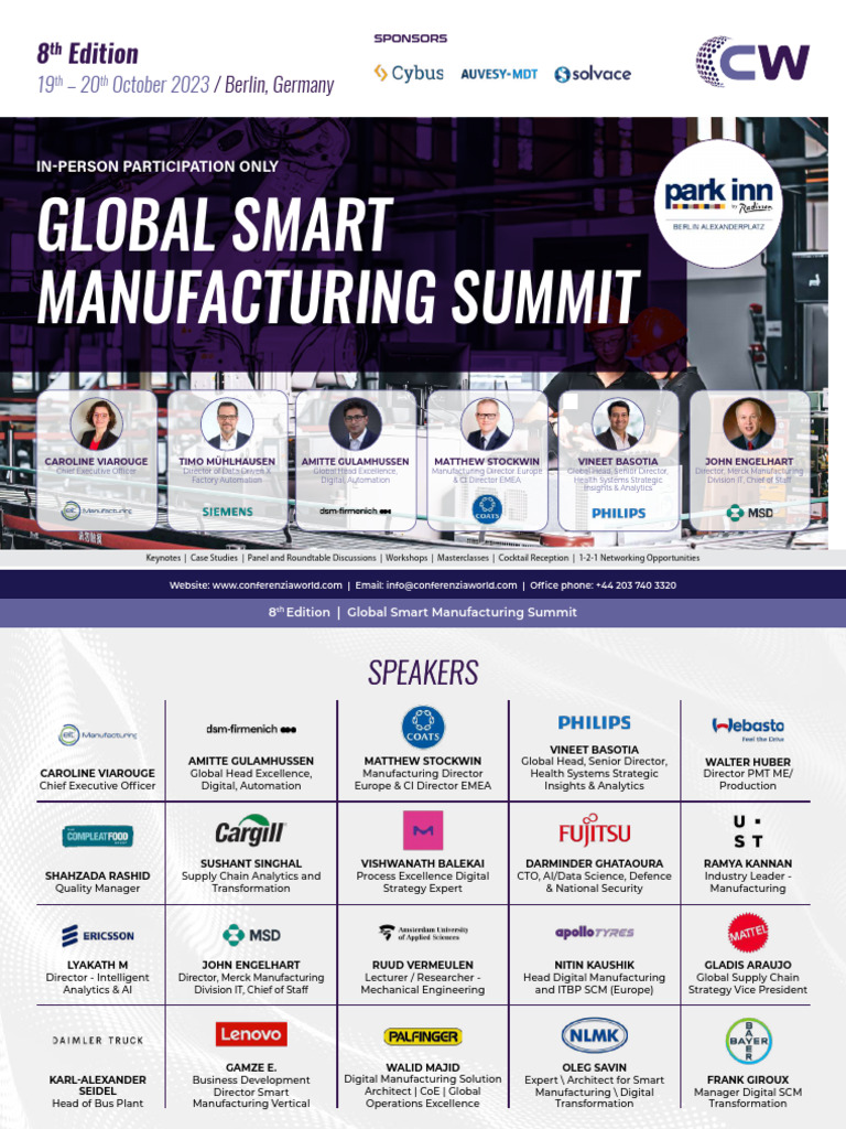 Smart Manufacturing Agenda | PDF | Internet Of Things | Analytics