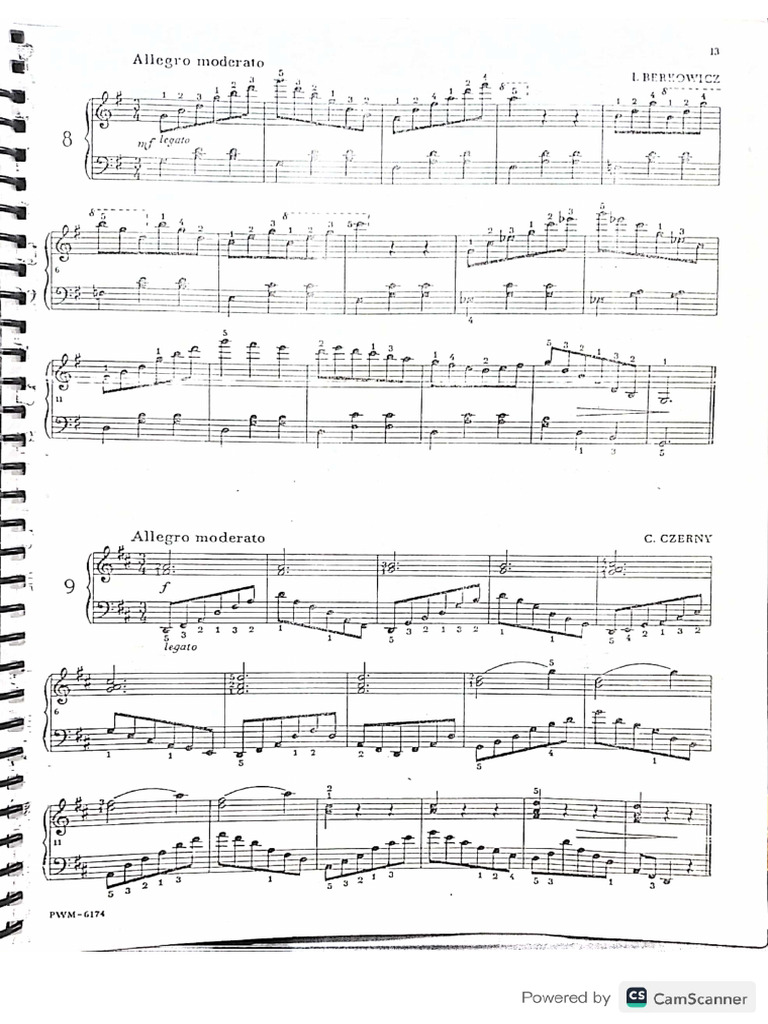 Czerny. Estudio en Arpegios para La Mano Izquierda | PDF