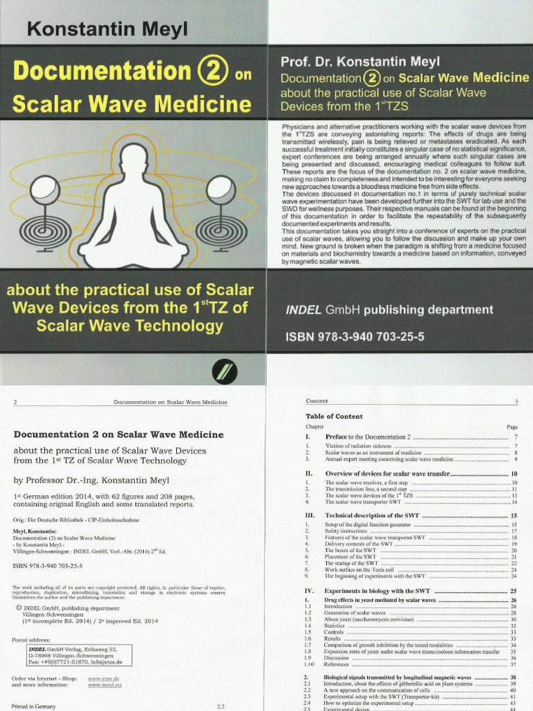 Meyl Konstantin - Documentation Volume 2 On Scalar Wave Medicine | PDF