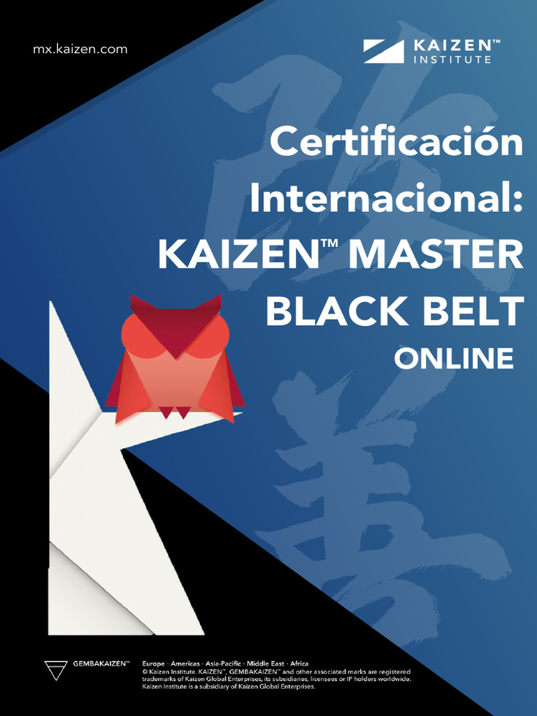 Brochure Kaizen Master Black Belt | PDF | Six Sigma | Producción y ...