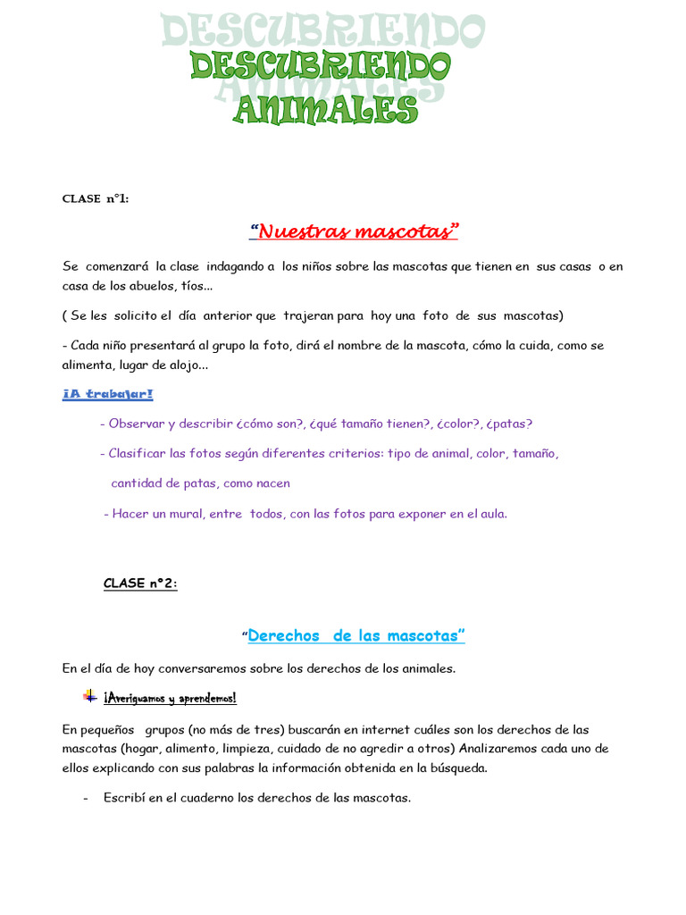 Descubriendo Animales Tercero B | PDF | Diccionario | Comunicación escrita