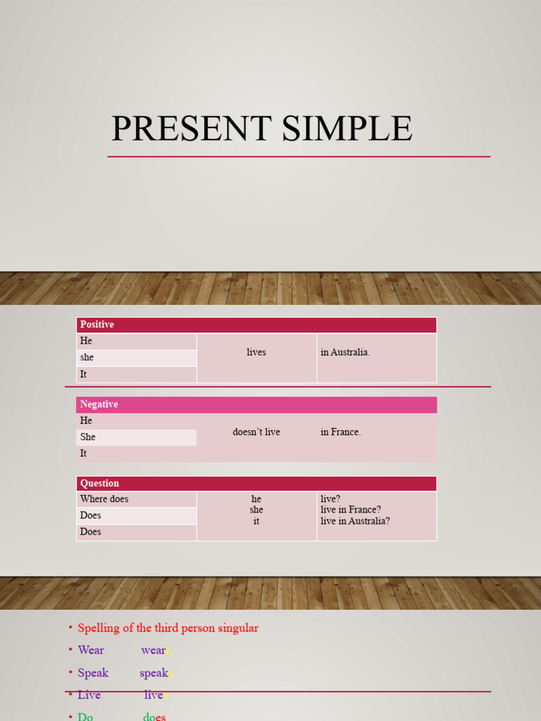 Present Simple | PDF