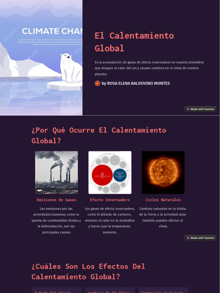 Causas y Soluciones al Calentamiento Global | PDF | Cambio climático ...