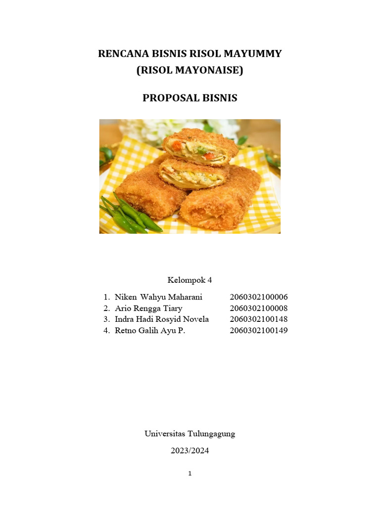 Proposal Bisnis Risol Mayummy | PDF