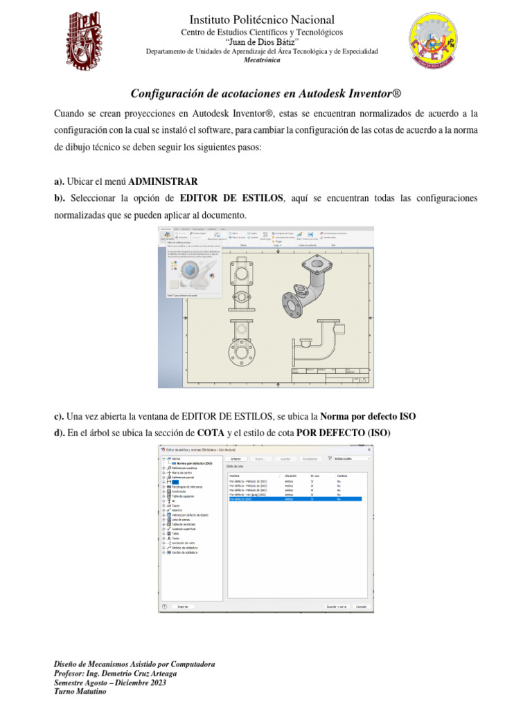 Configuración de Cotas en Inventor | PDF