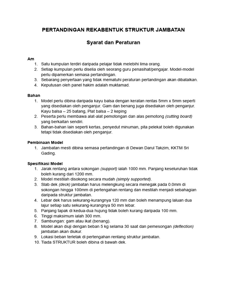 Syarat Dan Peraturan | PDF