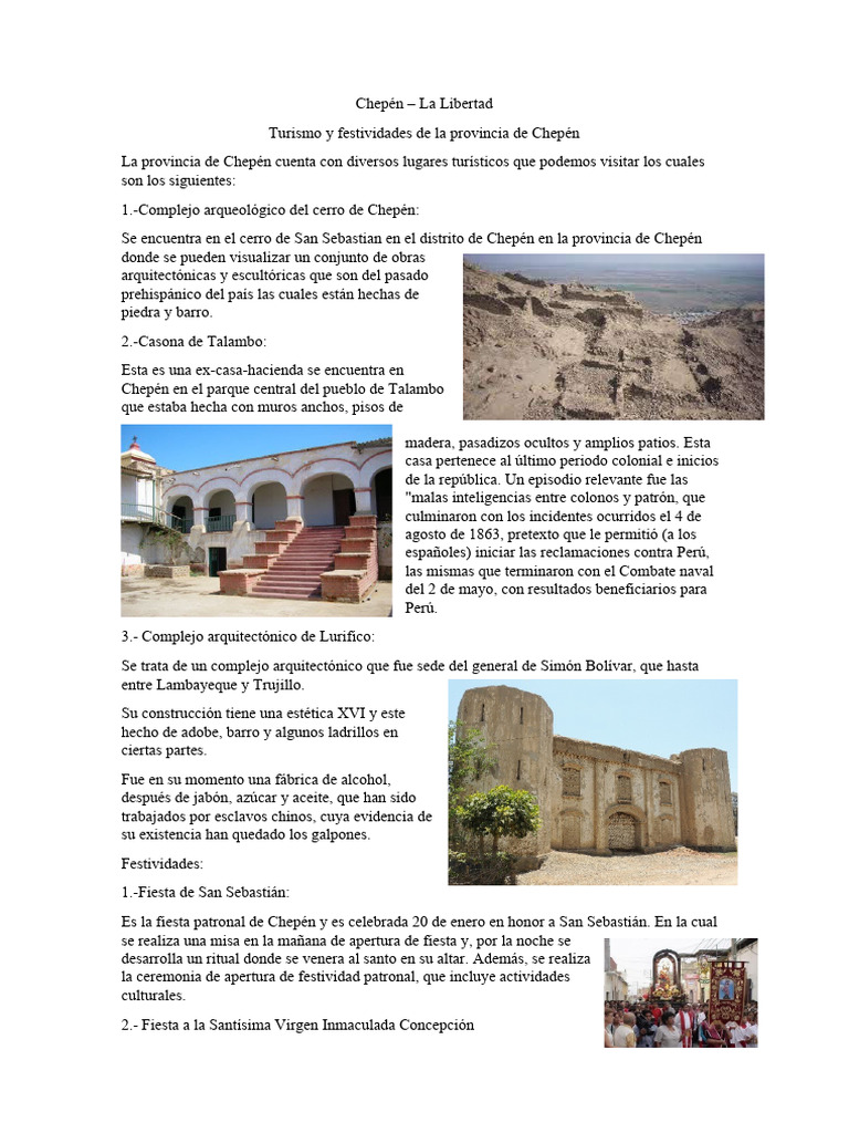 Chepén Turismo y Festividades 2 | PDF