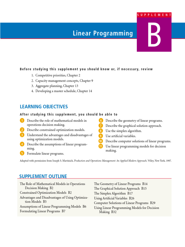 Linear Programming (Introduction) | PDF | Mathematical Optimization | Linear Programming