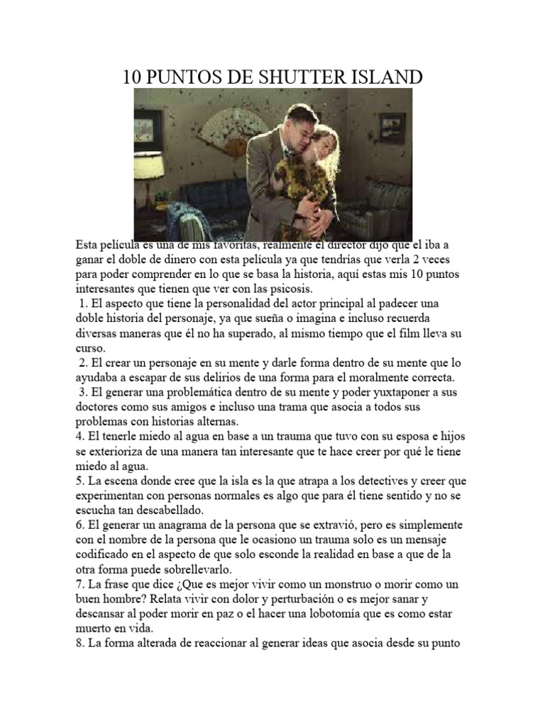 10 Puntos de Shutter Island | PDF | Trauma psicólogico